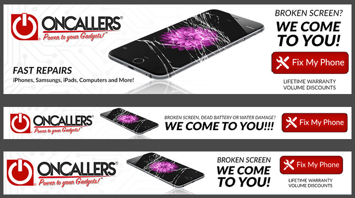 ONCALLERS – Horizontal Display Ads – Bayjr | Web & Graphic Designer